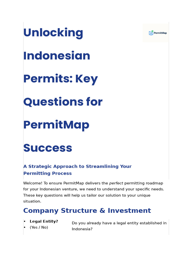 Welcome! to Ensure PermitMap Delivers the Perfect Permitting Roadmap ...