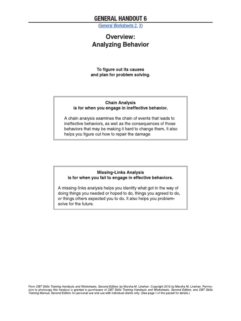 Explanation of Chain Analysis and Missing Link Analysis | PDF