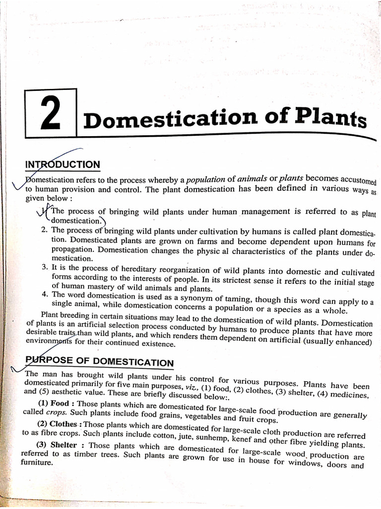 Domestication of plants | PDF