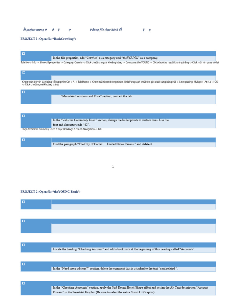 Word 365 MOS Mock Test Projects | PDF | Software | Computing