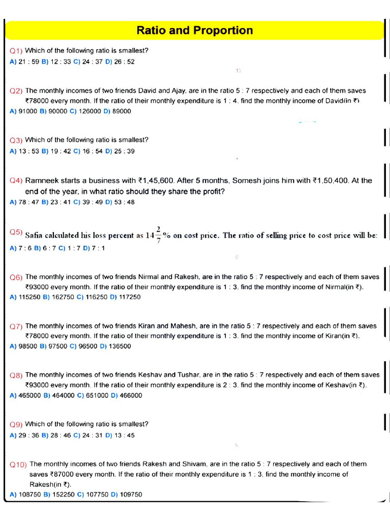 Ratio Practice | PDF