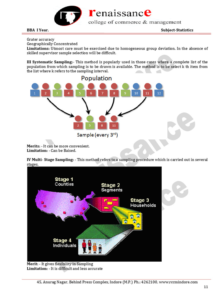 Business - Statistics Lesson - 11-20 | PDF | Mean | Sampling (Statistics)