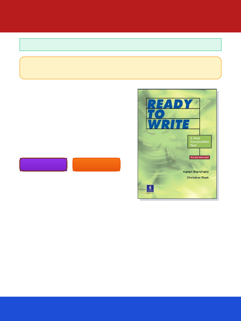 Ready to Write A First Composition Text 2nd Edition Karen Blanchard ebook accessible full ...