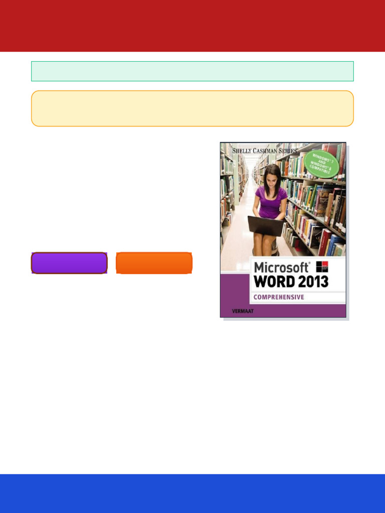 Microsoft Word 2013 Comprehensive 1st Edition Misty E. Vermaat ebook multi-format version | PDF ...