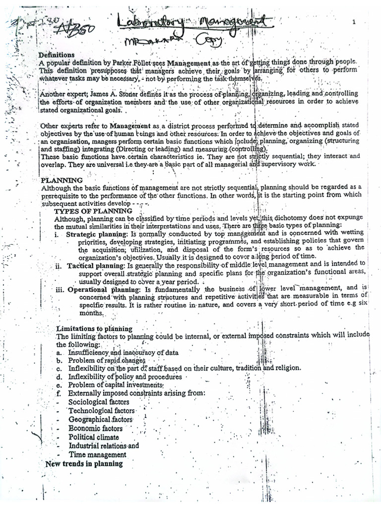 Lab management | PDF