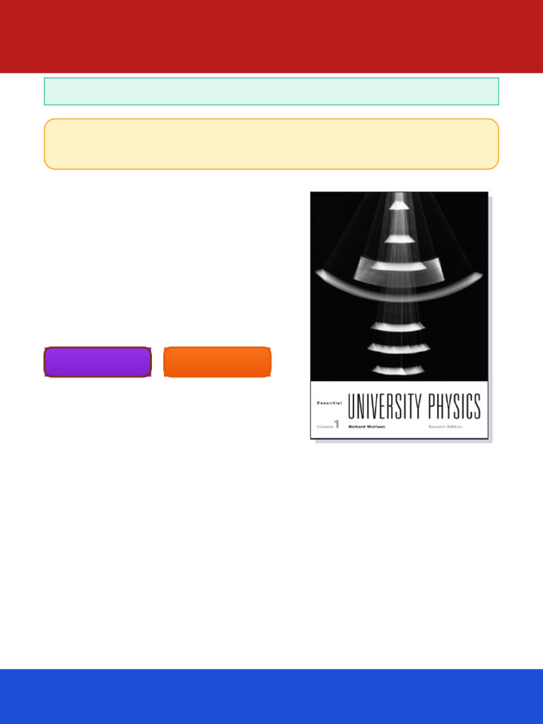 Essential University Physics 2nd Edition Richard Wolfson ebook fast ...