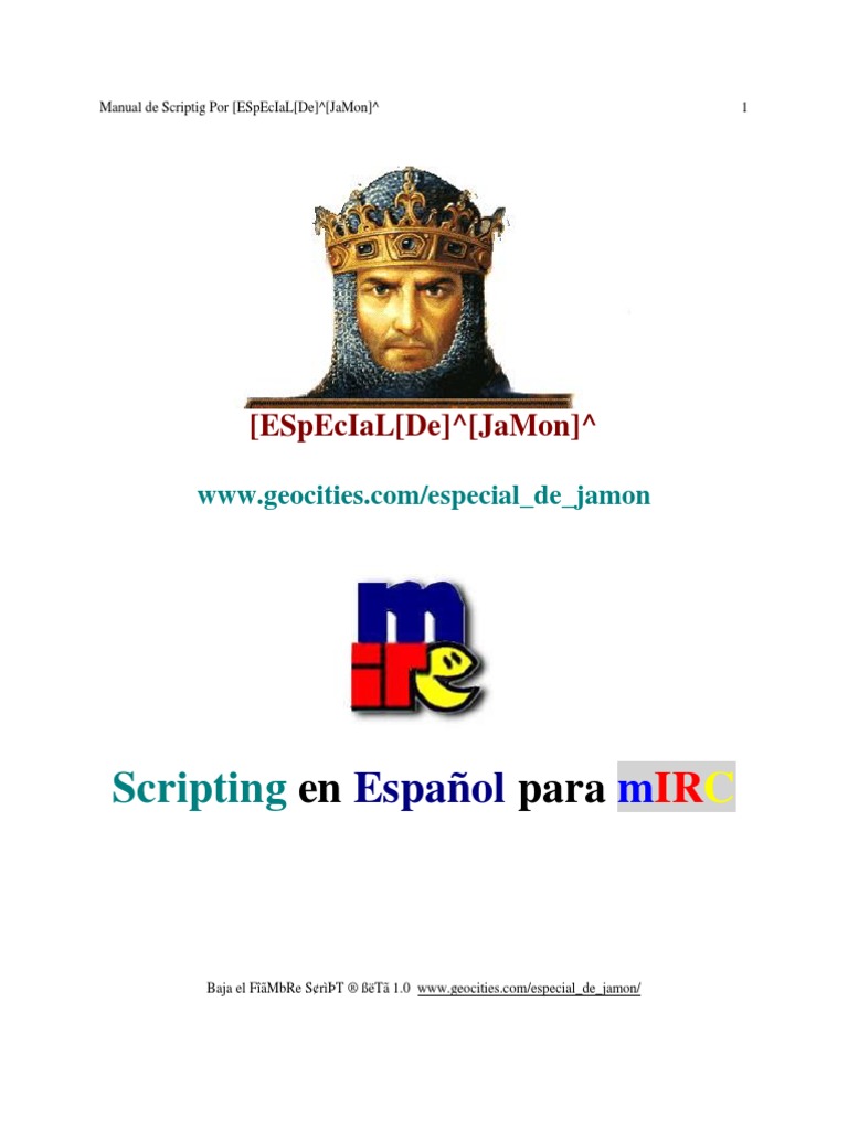 Scripting en Español para mIRC | PDF | Internet Relay Chat | Ventana (informática)