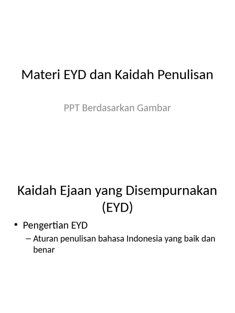 Panduan EYD dan Kaidah Penulisan | PDF