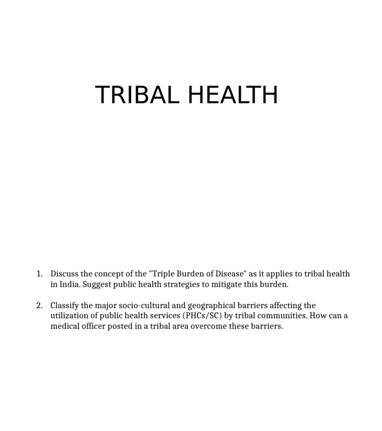 Tribal Health | PDF