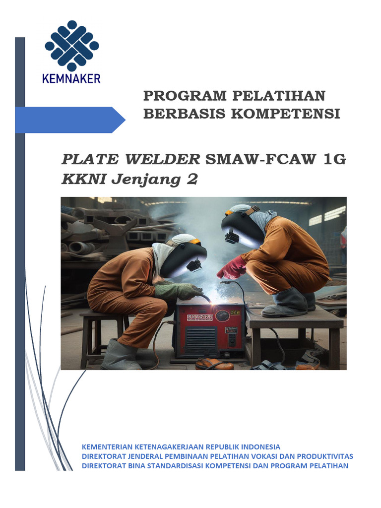 PLATE WELDER SMAW-FCAW 1G KKNI Jenjang 2 | PDF