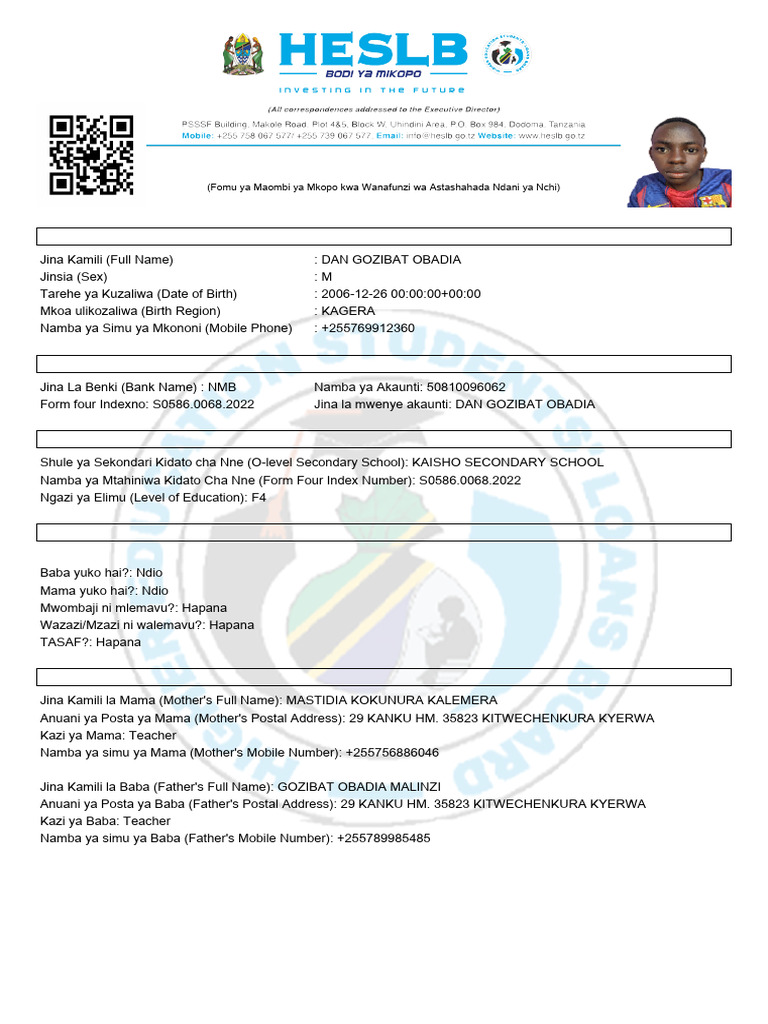 Complete Application Form | PDF