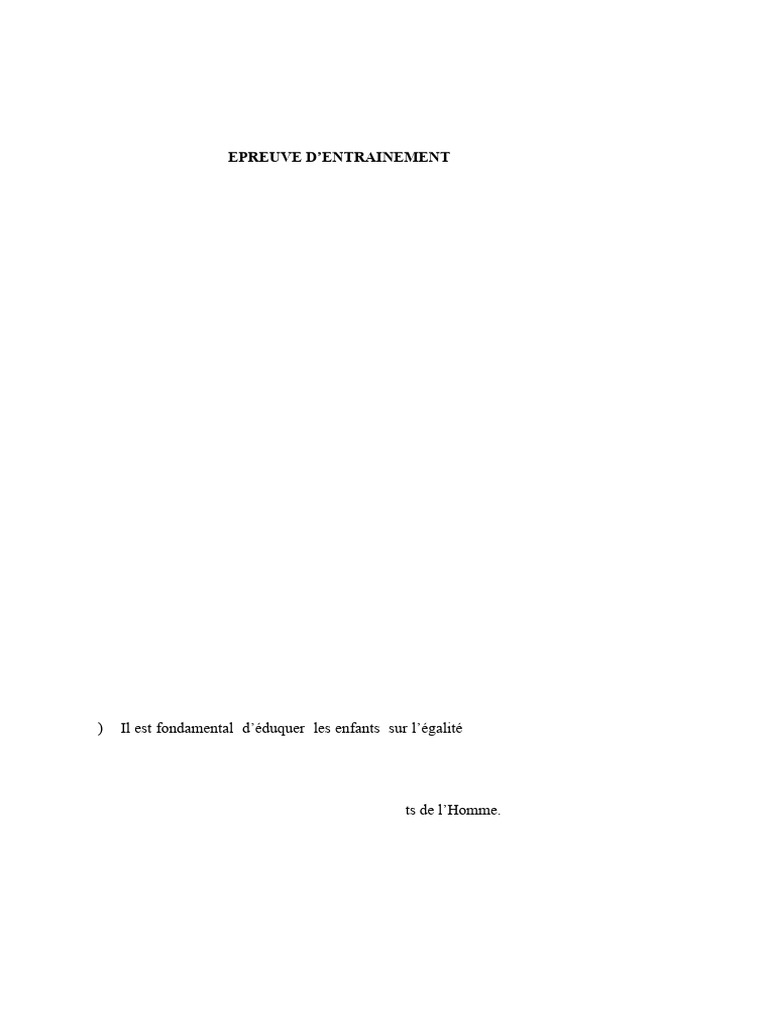 Entrainement Tle A4 | PDF