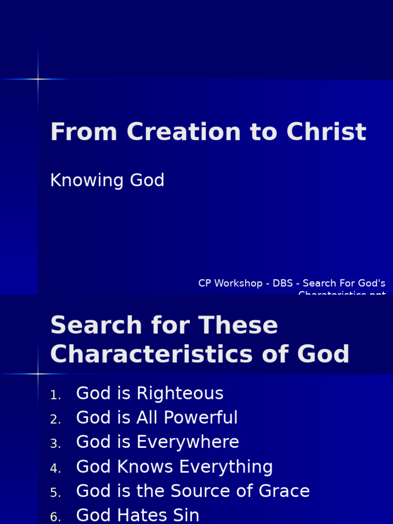 Characteristics of God Explained | PDF
