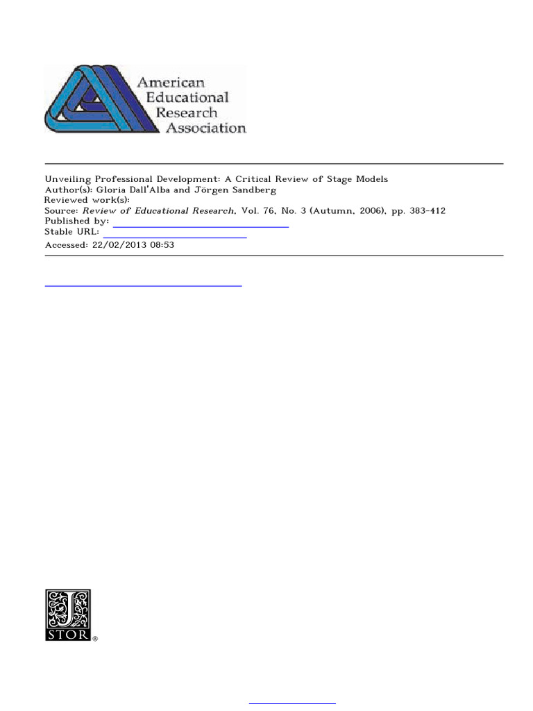 Critical Review of Professional Development Models | PDF | Expert ...