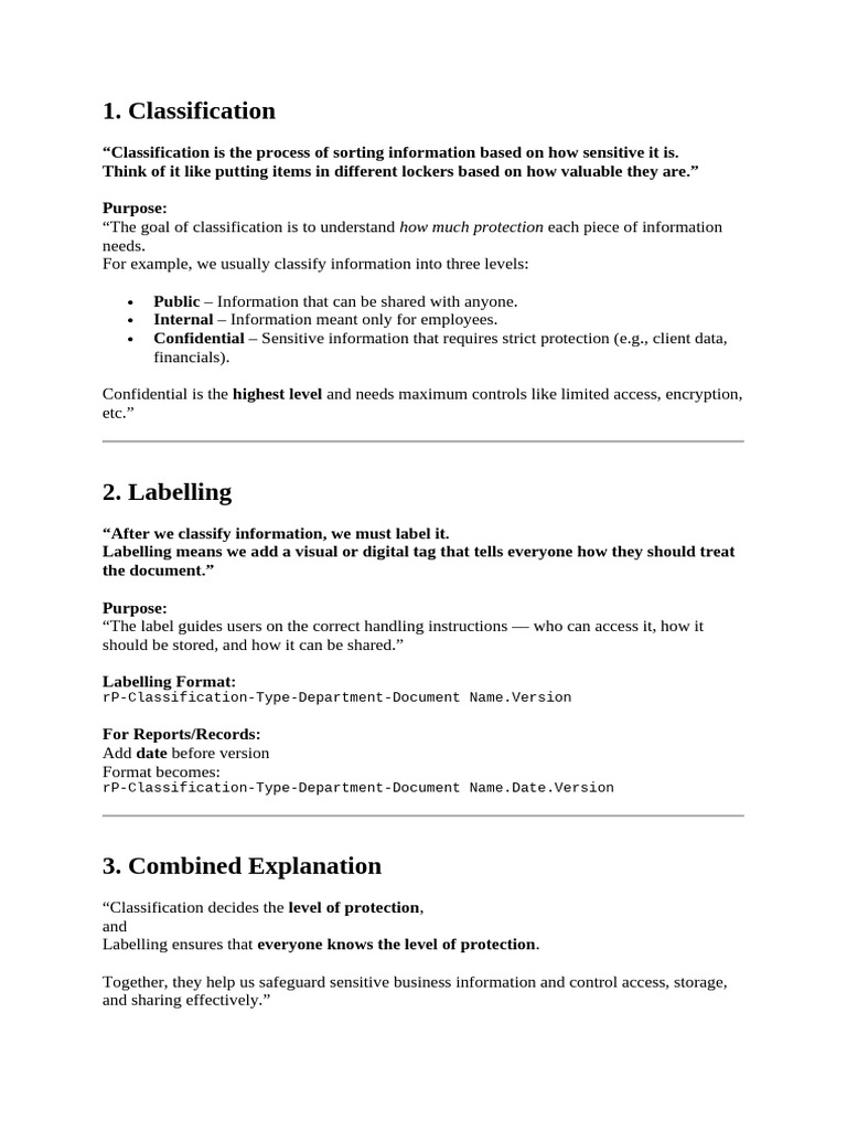 Data Classification and Labelling Guide | PDF