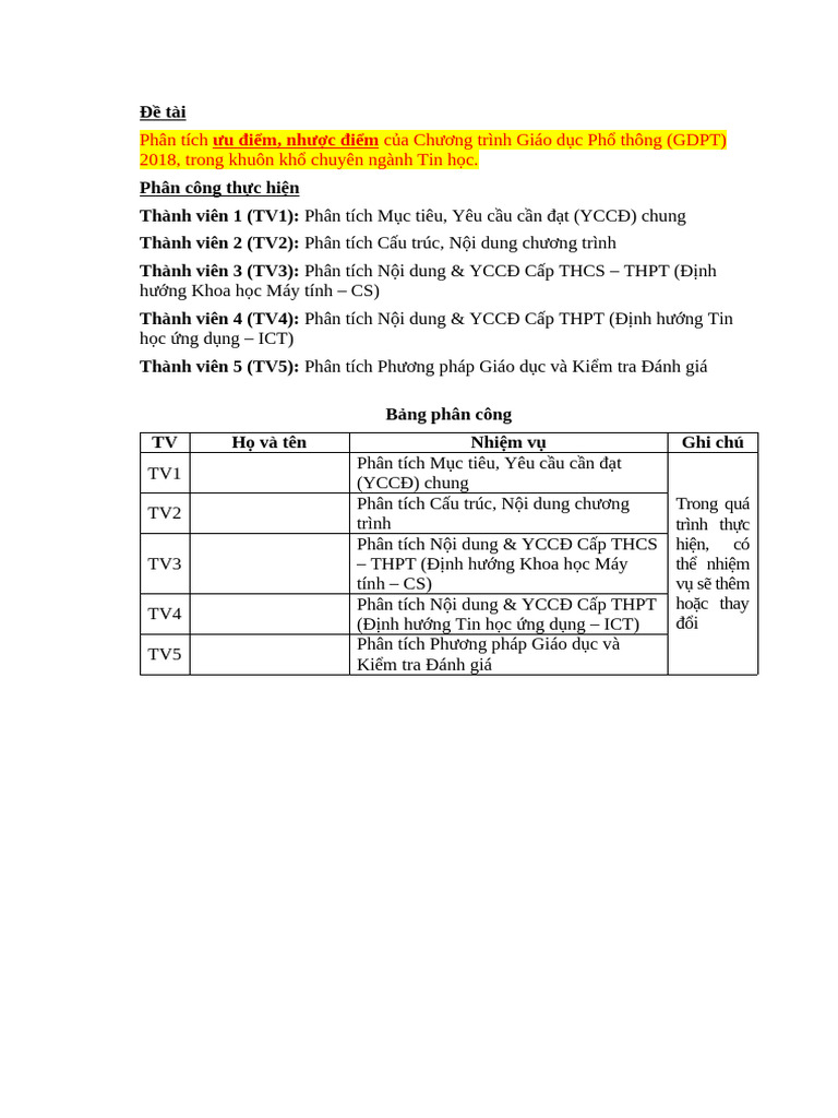 De Tai Uu Nhuoc Diem CTGPPT 2018 | PDF