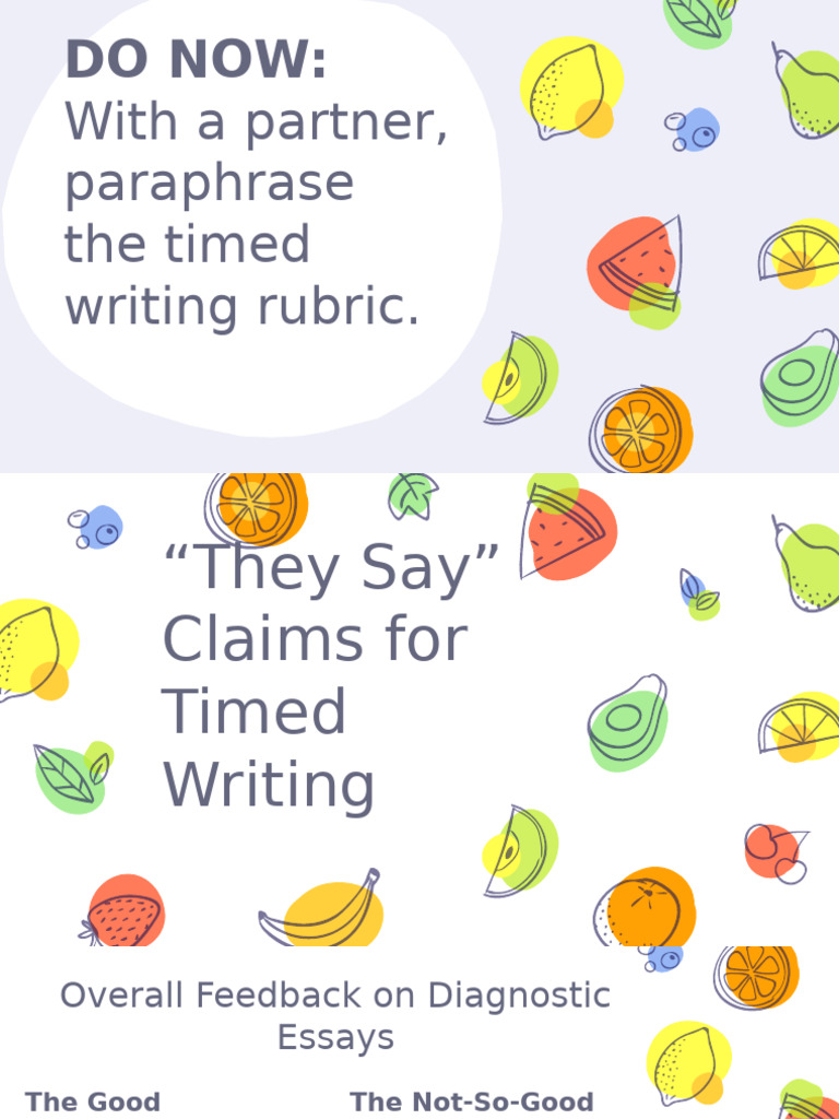 Timed Writing Claims and Analysis Guide | PDF