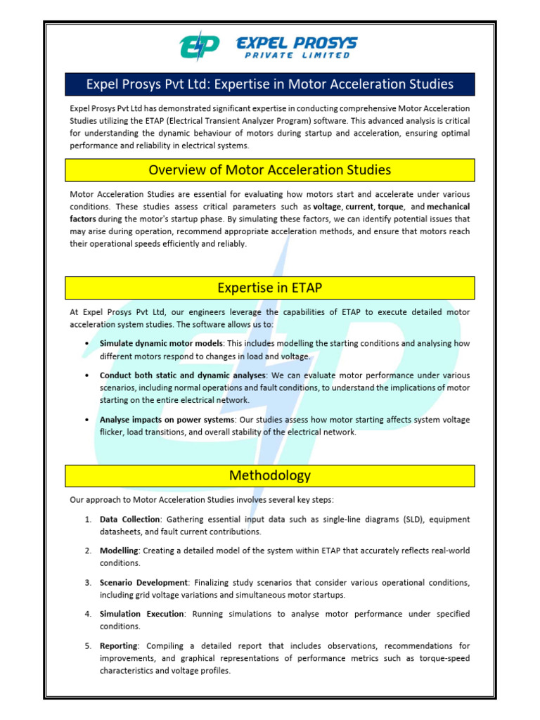 Motor Acceleration Studies by Expel Prosys | PDF | Reliability ...