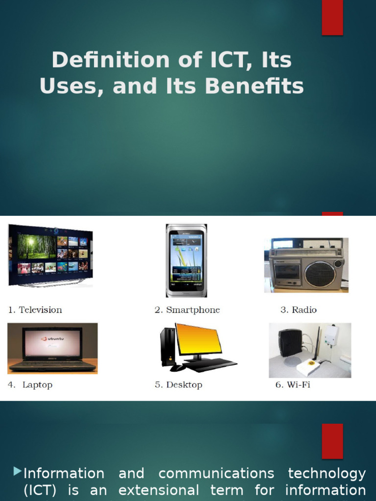 Understanding ICT: Uses and Benefits | PDF | Information And ...