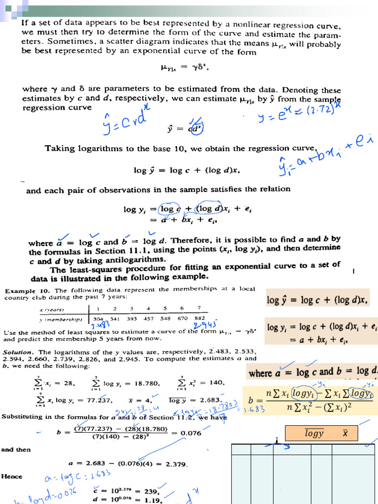 Exponential & Multiple Regression Analysis | PDF
