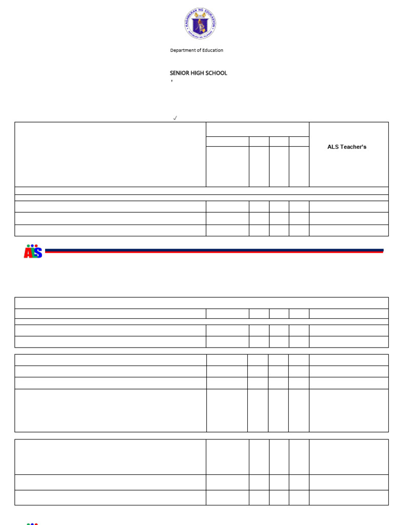 RPL Form 4 SHS Learner s Checklist of Competencies 2 (1) | PDF | Light | Normal Distribution