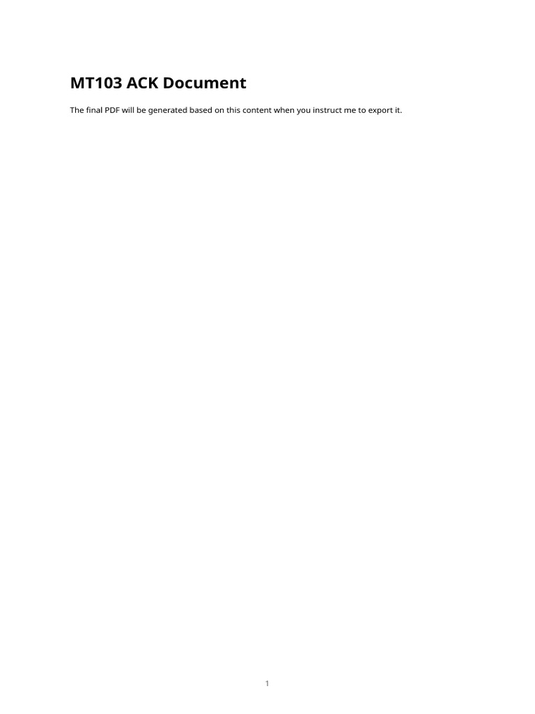 Mt103 Ack PDF Source | PDF