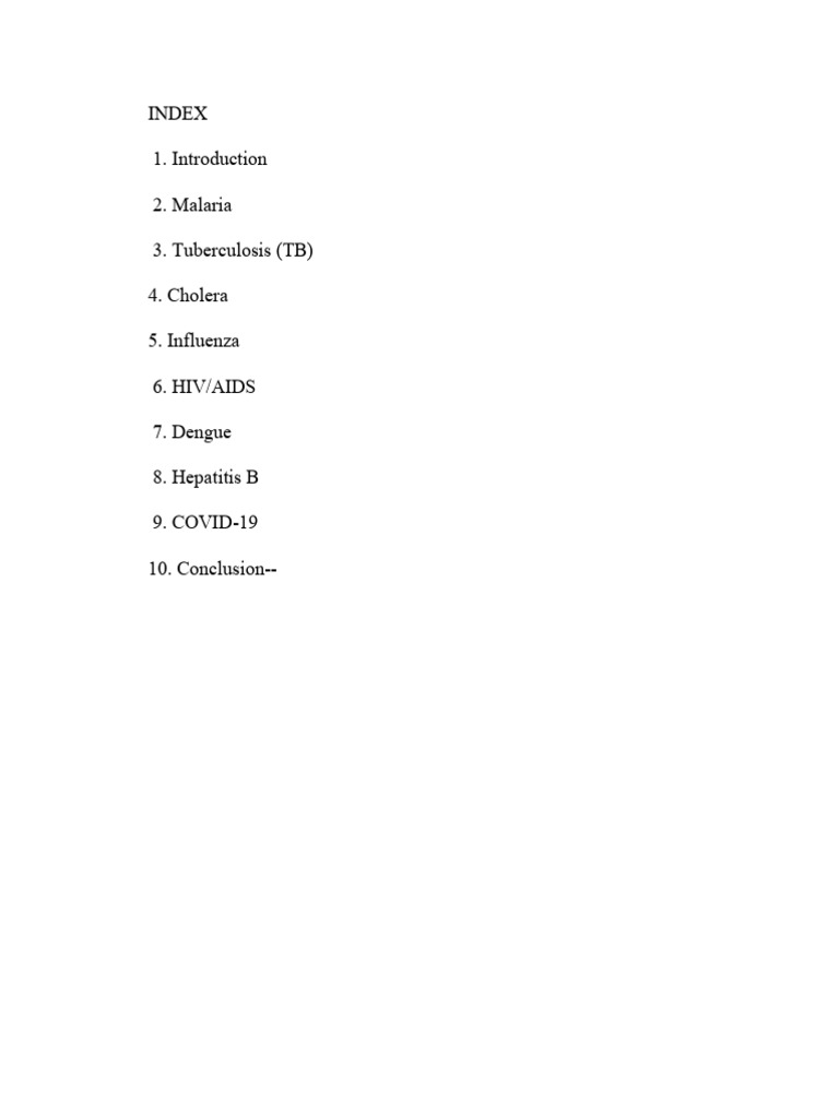 INDEX (2) (2) | PDF | Malaria | Hepatitis B