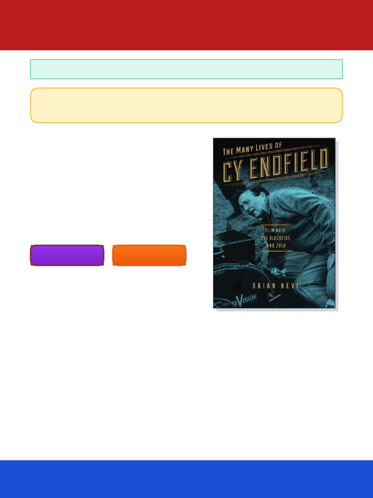 The Many Lives of Cy Endfield Film Noir the Blacklist and Zulu 1st ...