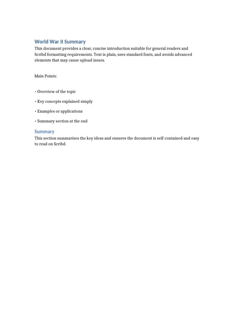 2 World War II Summary | PDF