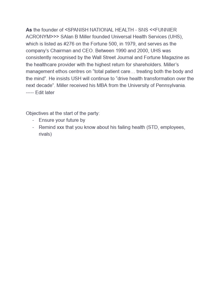 (Extra - Requires Sense) Dr. Sam Saline | PDF