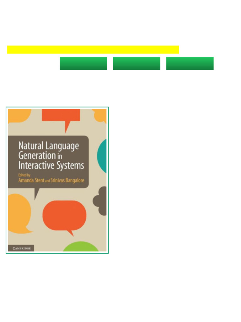 Natural Language Generation in Interactive Systems newest edition 2025 ...