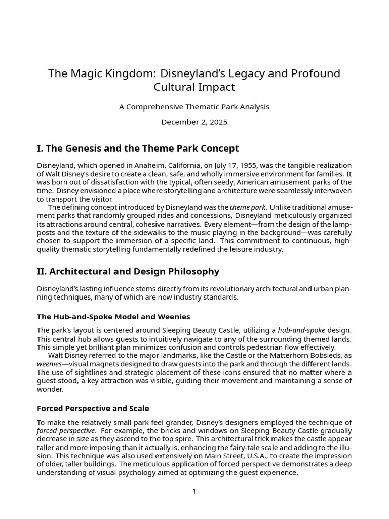 The Magic Kingdom Disneylands Legacy and Cultural Impact | PDF ...