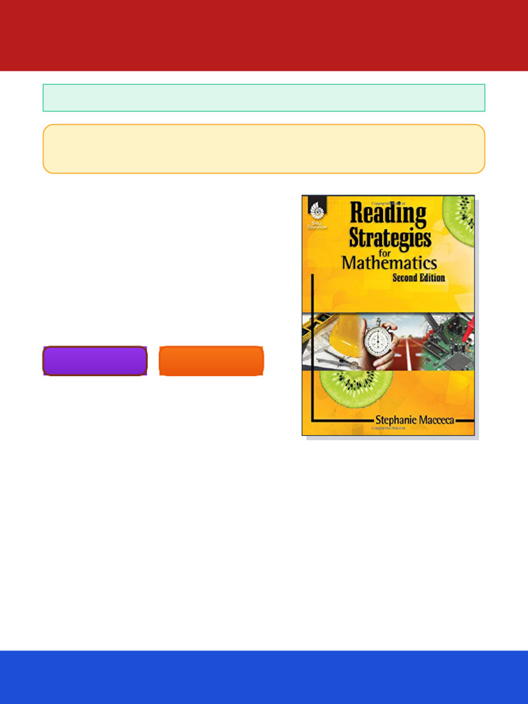 Reading Strategies for Mathematics 2nd Edition Trisha Brummer ebook ...