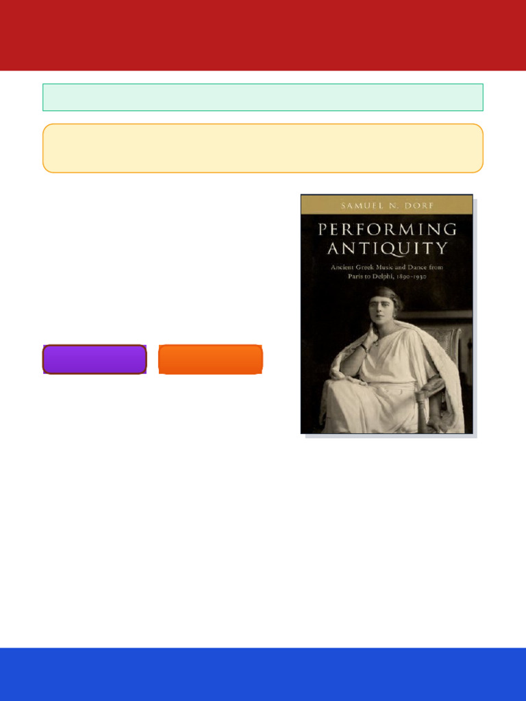 Performing Antiquity: Ancient Greek Music and Dance from Paris to ...
