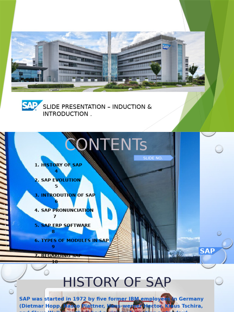 SAP Induction Slides | PDF | Enterprise Resource Planning | Sap Se
