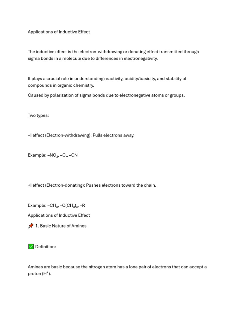 Chem Applications of Inductive | PDF