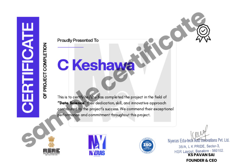 Project Certificates | PDF
