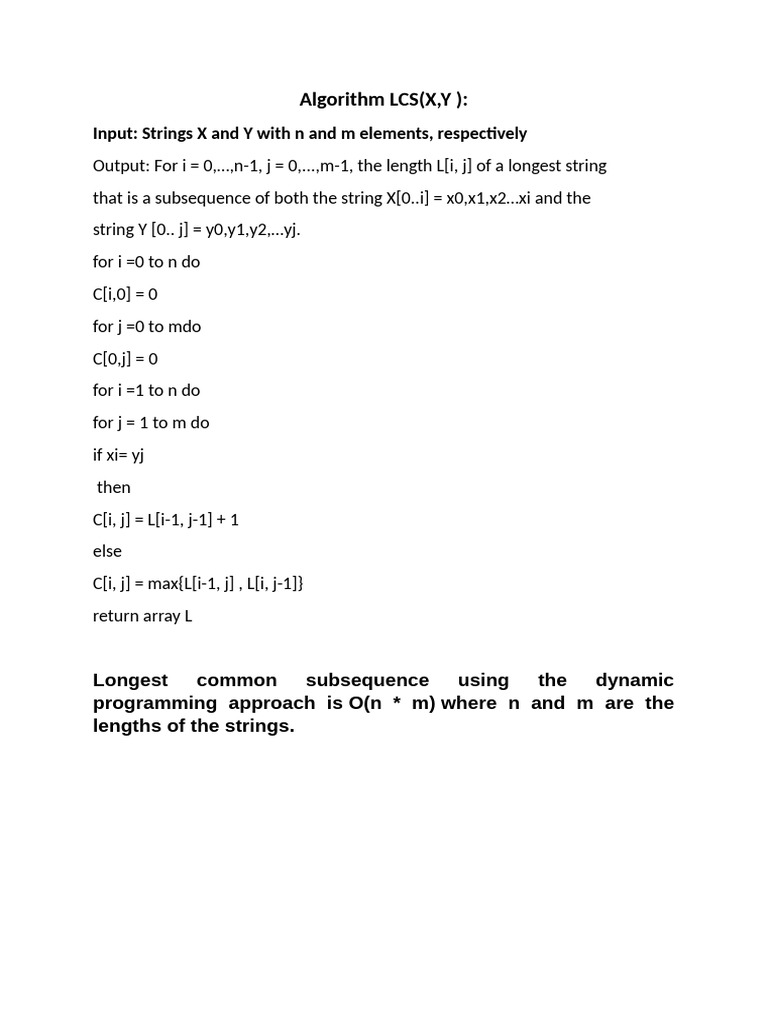 LCS, Backtracking | PDF | Theoretical Computer Science | Discrete ...