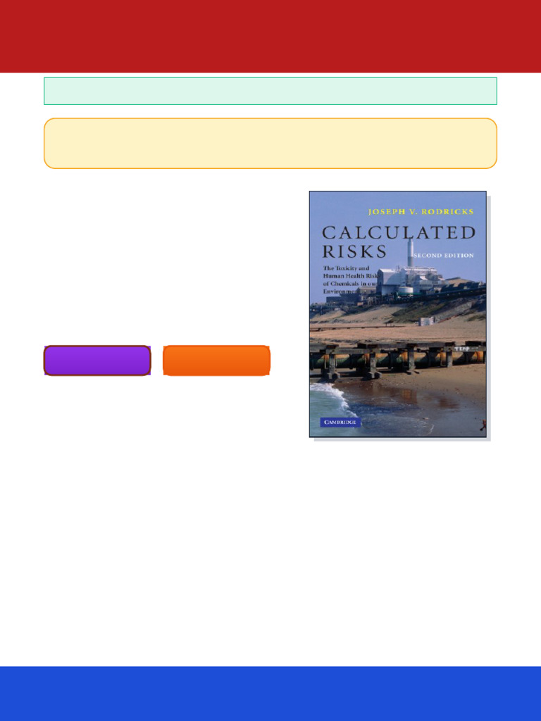 Calculated Risks 2ed Edition Rodricks J.V. Ebook Readable Instantly ...