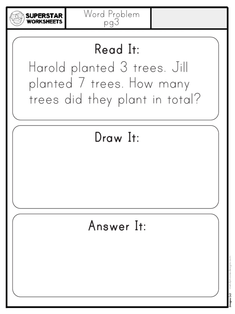 Kindergarten Word Problem 3 | PDF