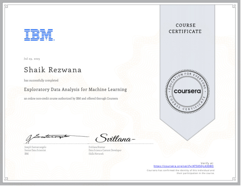 IBM Course Completion Certificate | PDF