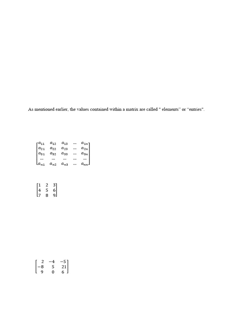Matrices Note 1 Introduction | PDF | Matrix (Mathematics ...