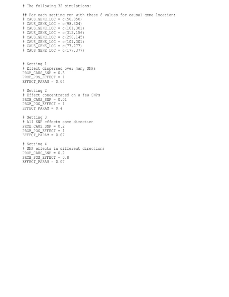 Simulation Settings | PDF | Teaching Methods & Materials