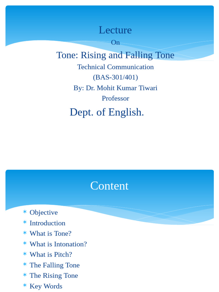 Tone- Rising Tone & Falling Tone | PDF | Tone (Linguistics) | Pitch (Music)