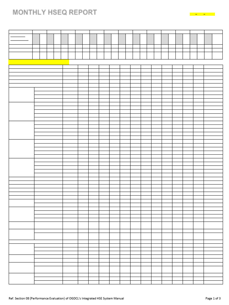 HSE Report Template 1764155954 | PDF | Occupational Safety And Health