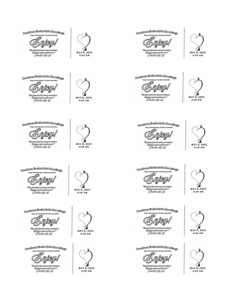 Meal Stub | PDF