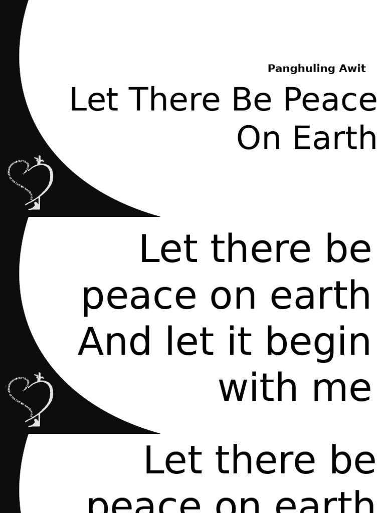 Let There Be Peace | PDF