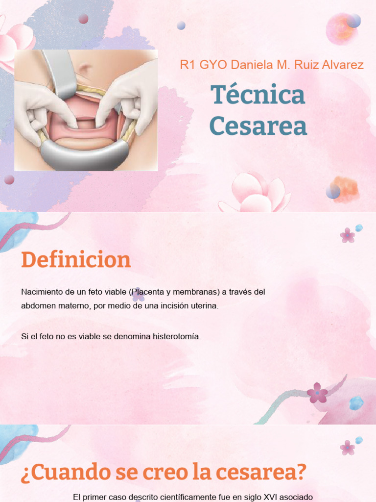 Guía Completa sobre Cesárea y Histerotomía | PDF | Seccion de cesárea ...