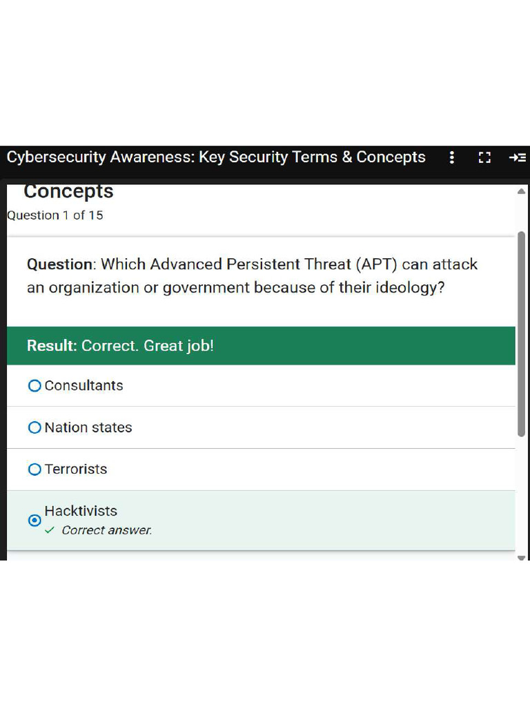 Cybersecurity Security and Concepts | PDF