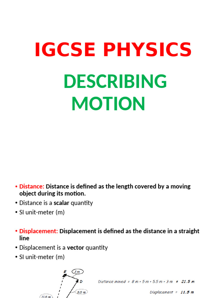 Ppt Describing Motion | PDF | Speed | Acceleration
